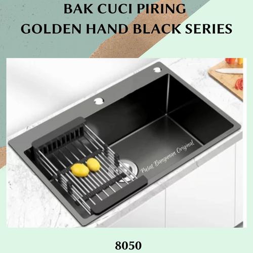 Jual BAK CUCI PIRING KITCHEN SINK STAINLESS ONAN GOLDENHAND 8050 BLACK ...