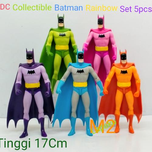 Jual DC Collectible Batman Rainbow Figure set 5pcs - Biru - Jakarta ...