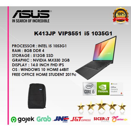 Jual Asus K413JP VIPS551 i5 1035G1 8GB 512ssd MX330 2GB W10+OHS 14.0FHD ...
