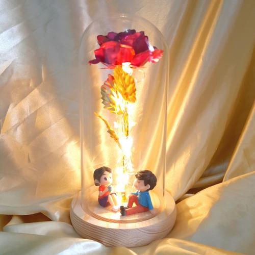 Jual Lampu Bunga Miniature - Flower Dome Glass - Lampu Bunga Mawar ...