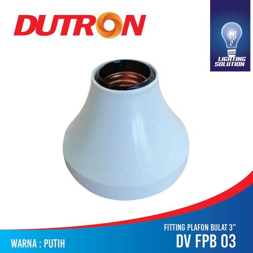 Jual Fitting Lampu Dutron / Fitting Plafon Dutron 3" 3inch Putih DV-FPB ...