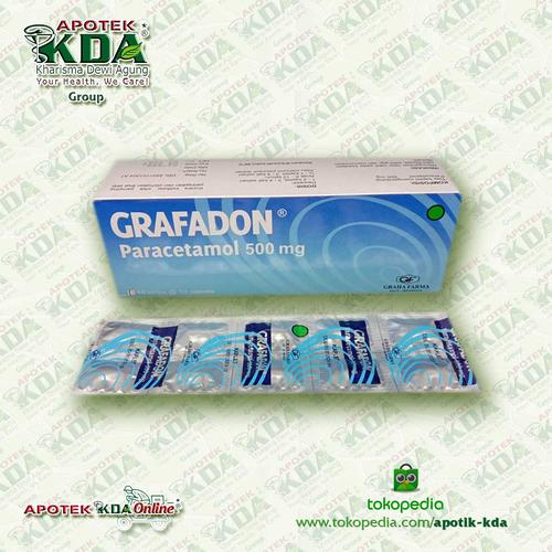 Jual GRAFADON PARACETAMOL 500 MG | GRAFADON | OBAT DEMAM SAKIT GIGI ...