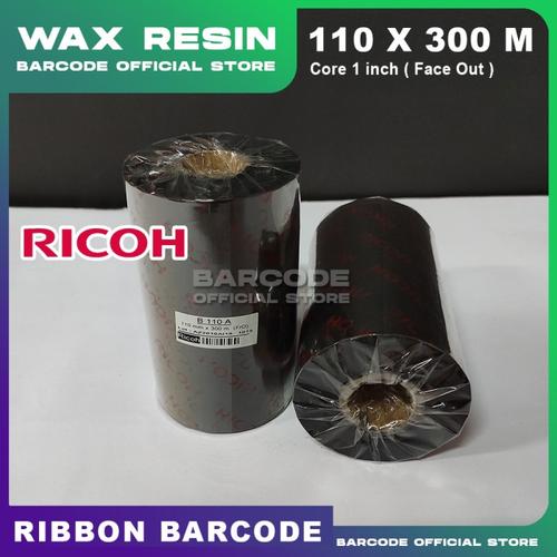 Jual RIBBON BARCODE WAX RESIN 110 X 300 METER CARBON LABEL SEMICOATED ...