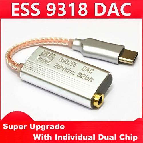 Jual Portable Amplifier ESS SABRE DAC ES9118 Type C to 3.5mm DSD256 600 ...