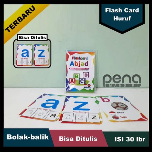 Jual FlashCard - Huruf, Alfabet Flash Card Huruf, Flashcard ABC Bolak ...