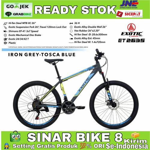 Jual Sepeda Gunung 26 Inch MTB EXOTIC ET 2635 21 Speed Double Disc ...