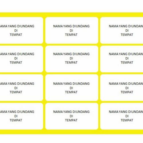 Jual CETAK PRINT LABEL NAMA UNDANGAN TOM & JERRY 103, 121 PUTIH POLOS ...