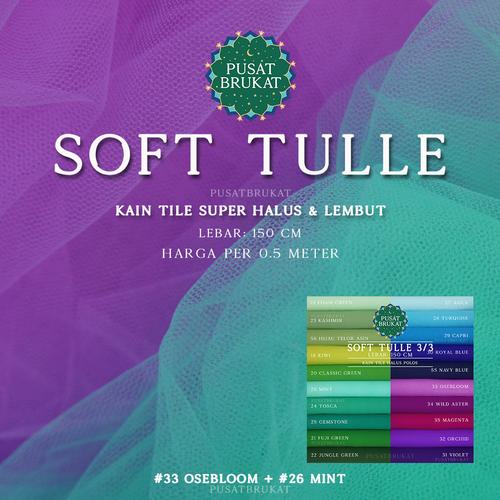 Jual SOFT TULLE 3/3 - KAIN TILE TULE POLOS HALUS & LEMBUT [harga per 0 ...