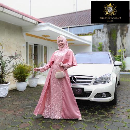 Promo COD Maxi Dress Gamis Muslim Pesta Brukat Tile Kondangan Mewah ...