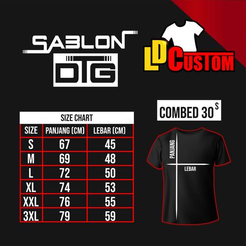 Jual SABLON DTG KAOS CUSTOM SATUAN/LUSINAN (TEXT KECIL) (A3) - Orange ...