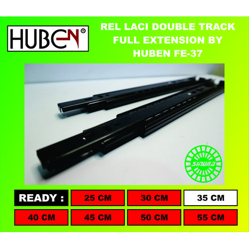 Jual Rel Laci Double Track Full Extension by HUBEN FE-37 - 35 CM - Kota ...