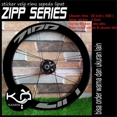 Jual sepeda lipat stiker ZIPP series rims velg rims stickers Zipp ...