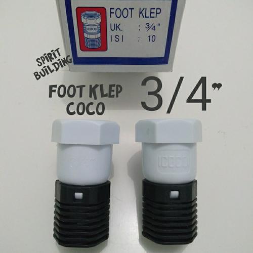 Jual FOOT KLEP AIR 3/4" COCO FOOT VALVE KLEP AIR PVC ISI 10 BUAH - Kota ...
