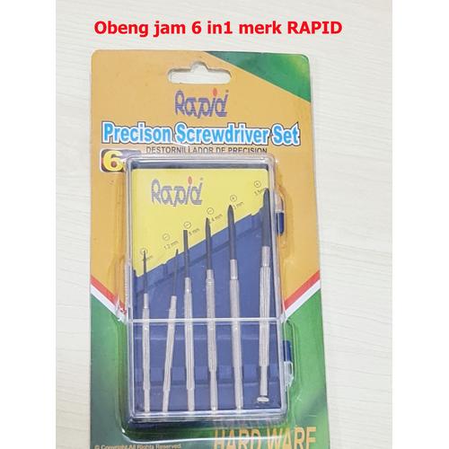 Jual Obeng Jam Obeng Set 6in1 RAPID Presisi - screwdriver set - Jakarta ...