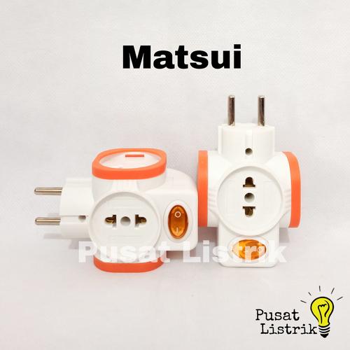 Jual Steker T-Multi Cabang 4 Matsui Colokan 4 Cabang On/Off MT-317S ...