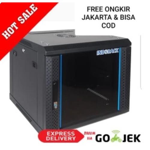 Jual WALLMOUNT RACK 8U Indorack depth 450mm single door - Jakarta Pusat ...