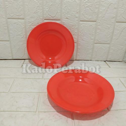 Jual piring merah lucky - piring sembahyang buah - piring merah ...