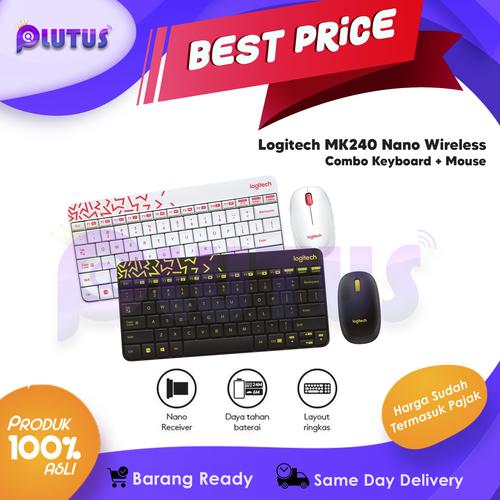 Jual Logitech MK-240 Wireless Combo Keyboard Mouse MK240 - Putih ...