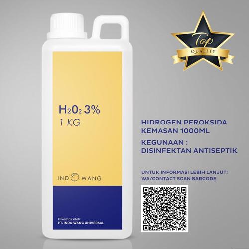 Jual Hidrogen Peroksida 3% / H2O2 / Hydrogen Peroxide 1 L - Kota ...