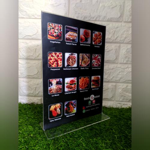 Jual Stand Tempat Papan Menu Restoran Rumah Makan Bahan Akrilik Desain ...