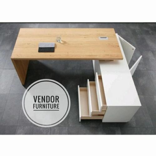 Jual Direktor Table Meja Kerja HPL L Shape Jumbo Meja Kantor HPL ...