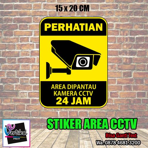 Jual Stiker Kamera CCTV Anti Maling Sticker High Quality 15x20CM ...