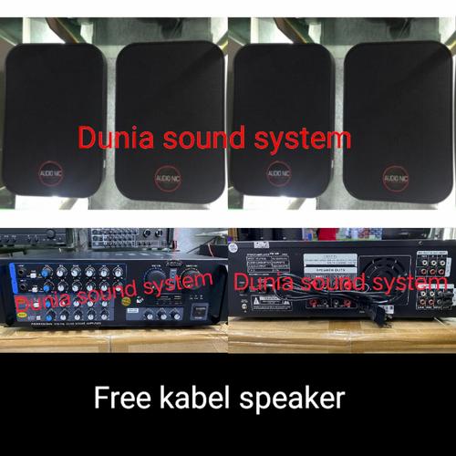 Jual Paket sound system professional cafe aula 4pcs speaker ampli ...