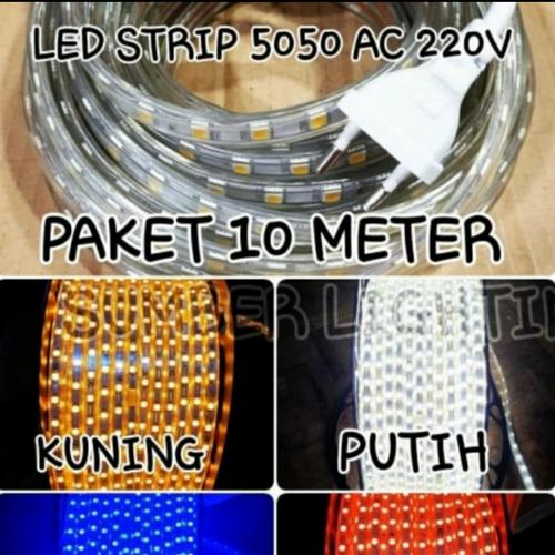 Jual lampu led strip selang SMD 5050 10m 220v outdoor - Putih - Jakarta Barat - Brilliant LED ...