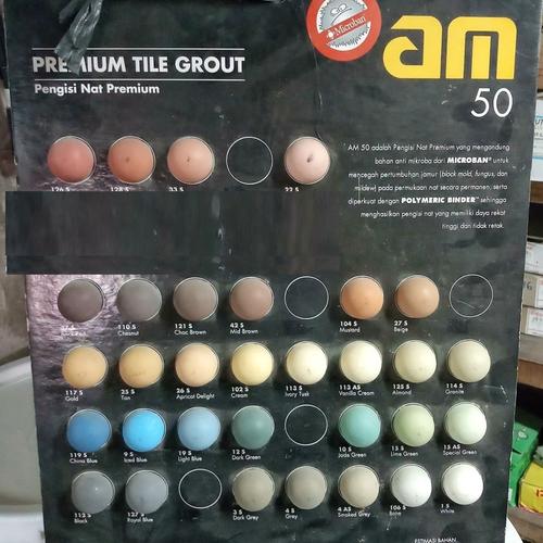 Jual AM 50 Pengisi NAT KERAMIK Tile Grout Semen Warna AM50 mortar warna ...