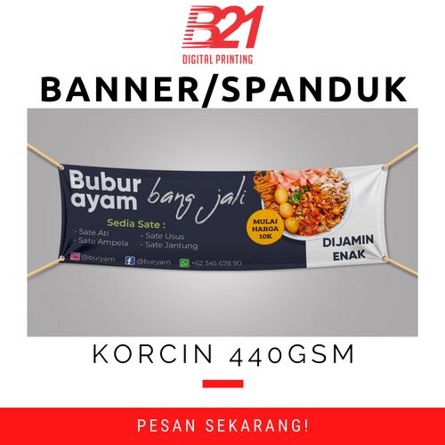 Jual Cetak/Print Spanduk/Banner Korcin 440 gsm MURAH - Mata Ayam - Kab ...