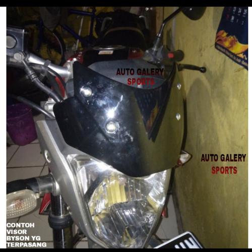Jual Visor set yamaha byson karbu windshield byson + Dudukan Plat ...