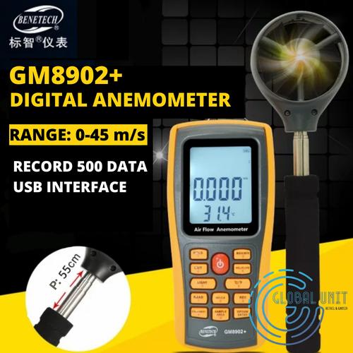Jual GM8902 + LCD Digital Anemometer Wind Speed Air Flow Temperature ...