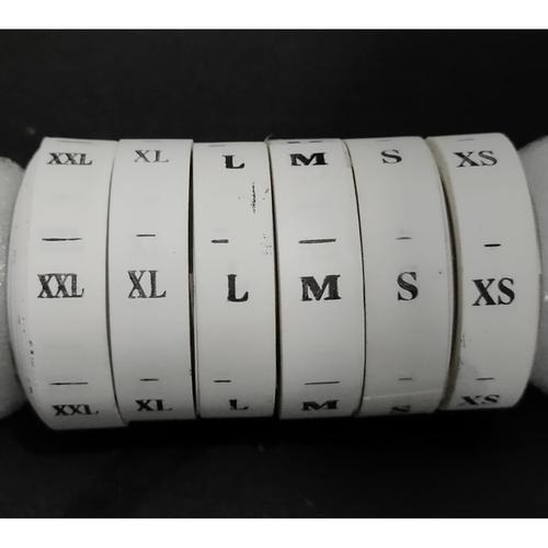 Jual LABEL SIZE BAJU SABLON PUTIH - Label Ukuran Pakaian ISI 300 PCS ...