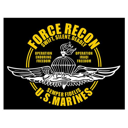 Jual U.S Marine Force Recon Two Colours Double Lines Cutting Sticker ...