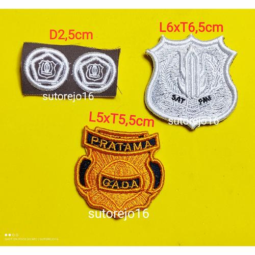 Jual atribut seragam pdl emblem logo satpam bordir timbul - kewenangan ...