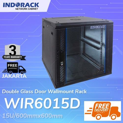 Jual WALLMOUNT RACK 15U Indorack double door depth 600mm - Jakarta ...