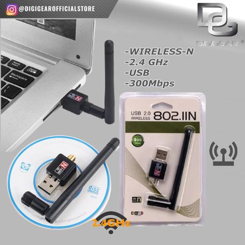 Jual DIGIGEAR USB Dongle Wireless WIFI Receiver USB Adapter 802.11N ANTENNA - Jakarta Barat ...