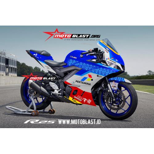 Jual Decal Stiker YAMAHA New R25 LIVERY MANDALIKA FULL BODY MOTOBLAST ...