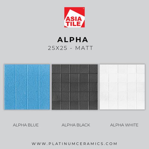 Jual Asia Tile - ALPHA - 25x25cm - Matt - FREE DELIVERY - BLACK - Kota ...