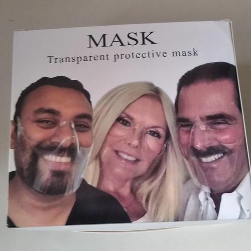 Jual masker bening transparan bahan akrilik face shield anti fog ...