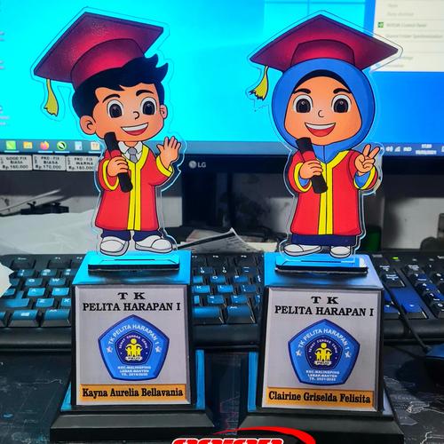 Jual PLAKAT AKRILIK SOUVENIR WISUDA TK PAUD - Plus Sticker, Non Hijab ...