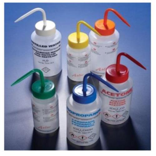 Jual WASH BOTTLE 500mL. DISTILLED WATER Safety Label Wash Bottle AZLON ...
