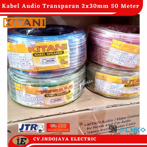 Jual Kabel Transparan 2x30 Kitani 50 Meter Kabel Audio Video Kabel ...