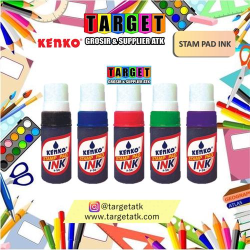 Jual KENKO STAMP PAD INK / TINTA STEMPEL / TINTA STEMPEL WARNA - Biru ...