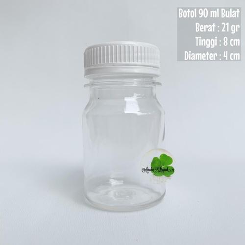 Jual Botol Plastik 90 ml TABLET tebal kemasan jus kapsul jamu kopi ...