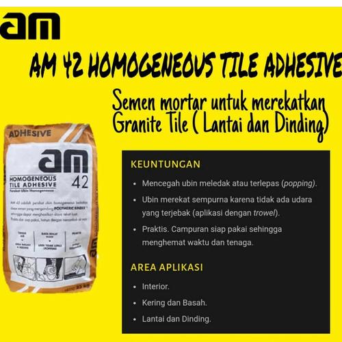 Jual Am 42 semen perekat granite, marmer, keramik, batualam - Abu-abu ...
