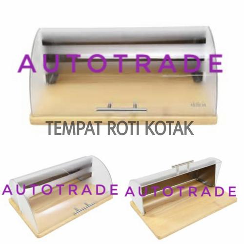 Jual DELICIA TEMPAT ROTI STAINLESS STEEL TRANSPARAN BREAD BOX KOTAK ...