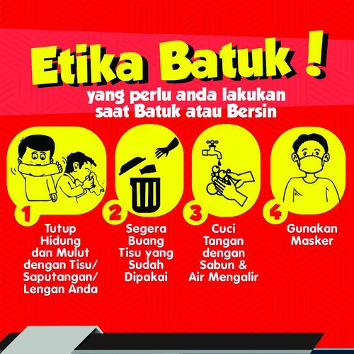 Jual Banner Etika Batuk / Banner Protokol Kesehatan / Banner Puskesmas ...