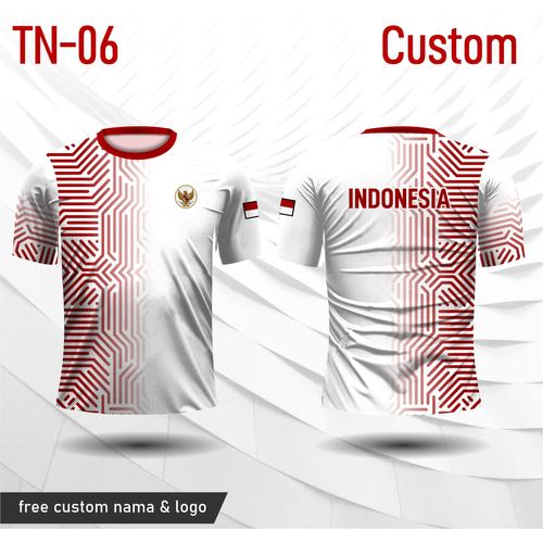 Jual Jersey tenis lapangan baju kaos timnas indonesia - Putih, XS ...
