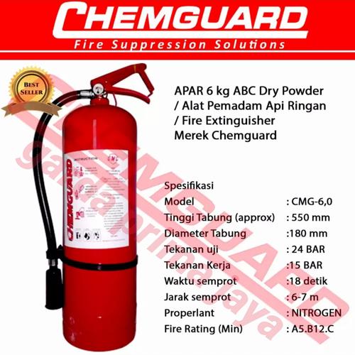 Jual APAR CHEMGUARD 6 KG POWDER PEMADAM API BUBUK FIRE EXTINGUISHER ...